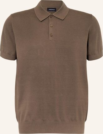 Strokesman's Strokesmans Strick-Poloshirt braun