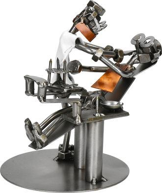 Metalika Schraubenm&auml;nnchen Zahnarzt Mann, Metallfigur, Metallm&auml;nnchen, Handarbeit, Handmade, Stahlfigur, Geschenkidee, Handgefertigte Dekorative Figur, +gegen 