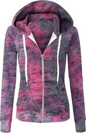 Generic Hauts en polaire pour femme - Veste pelucheuse avec poche ample - Teint - Manches longues - Style décontracté - Fermeture éclair - Manteau tendance po