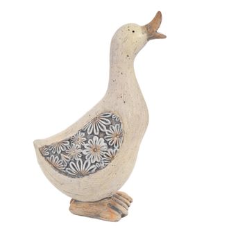 Widdop and Co Country Living Dekofigur aus Kunstharz, gesprenkelte Ente - rustikales Landhaus, ästhetisches Geschenk & Haushaltswaren, für Wohnzimmer, Küche, Esszim