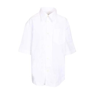 Ami Kurz&auml;rmeliges- weites Hemd - - Shirts - Herren - Wei&szlig; - XS