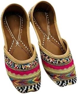 Generic Femmes Mariage Jutti Etnic Broderie Khussa Mode de mari&eacute;e Mojari Ventre plat Taille US 6-10 DLY, Motif 3, 38.5 EU