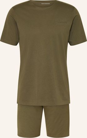 Schiesser Shorty-Schlafanzug Modern Bonded gruen