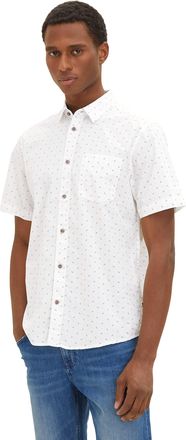 Tom Tailor Herren Regular Fit Kurzarm-Hemd mit Brusttasche