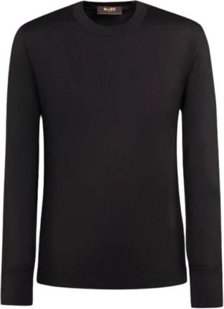 Moorer Femme, Pulls, Noir, Taille: 38 FR Pull ras du cou Nilufar