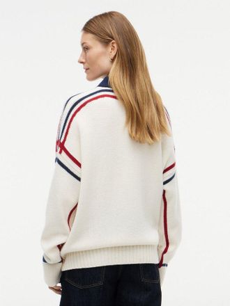 Tommy Hilfiger Strickpullover RWB MK-NK RLX FIT SWT aus Wolle, relaxed fit
