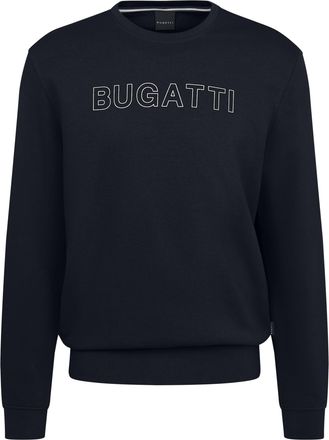 Bugatti Herren Sweatshirt mit Logo Pullover Rundhals Baumwolle