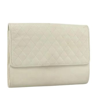 Saint Laurent Pre-owned Cuir pochettes-minaudieres - Femme - Pre-owned - Beige - Taille: ONE Size