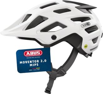ABUS MTB-Helm Moventor 2.0 MIPS - Fahrradhelm mit Aufprallschutz f&uuml;r den Gel&auml;ndeeinsatz auf dem Mountainbike - All-Mountain-Helm f&uuml;r Damen und Herren - Wei