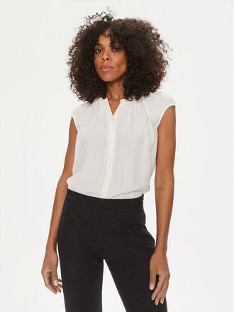 HUGO BOSS Bluse Berika 50491355 Wei&szlig; Regular Fit