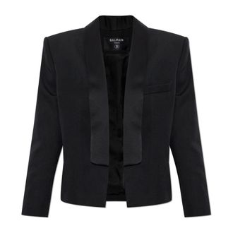Balmain Wollblazer - - Jackets - Damen - Schwarzk - XS