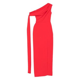Solace London Rotes One-Shoulder Maxikleid mit Seitenschlitz - - Dresses - Damen - Rot - 4XS