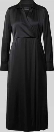 Marc Cain Midikleid aus Viskose-Mix mit V-Ausschnitt