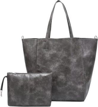Generic Sac hobo pour femme, sac bandouli&egrave;re en cuir PU brillant, sac &agrave; main &agrave; porter sous le bras, sacoche &agrave; poign&eacute;e sup&eacute;rieure, grand cabas