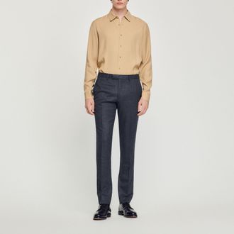 Sandro Pantalon de costume en flanelle