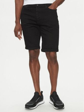 HUGO BOSS Jeansshorts 50537718 Schwarz Regular Fit