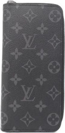 Louis Vuitton Portefeuille Zippy Vertical Monogram Eclipse Long Wallet Pre-owned - Homme - Pre-owned - Noir - Taille: ONE Size