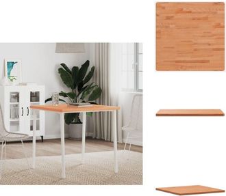 vidaXL Dessus de table 70x70x2,5 cm carré bois massif de hêtre - Dessus De Table - Table Ronde - Table Carrée - Plateau De Table - Bois Massif