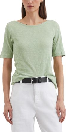 Marc O'Polo Damen T-Shirt aus Bio-Baumwolle Regular Fit, Grün (Dusty Mint), L