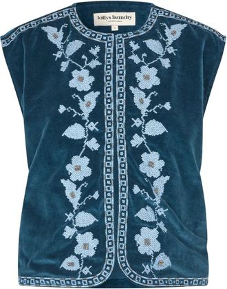 Lollys Laundry Femme, Vestes, Bleu, Taille: 46 FR SamLL Vest