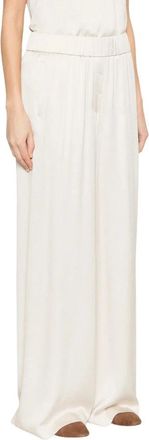 PESERICO Femme, Pantalons, Blanc, Taille: 34 FR Culottes Jambe Large