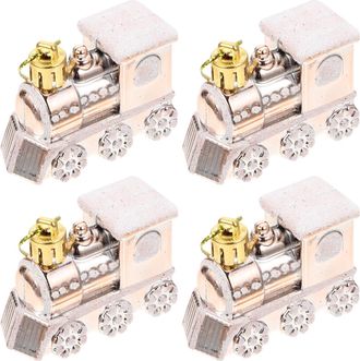 BESPORTBLE 4st&uuml;cke H&auml;ngender Weihnachtsbaumzug Zuganh&auml;nger Weihnachtlicher H&auml;ngeschmuck Baumschmuck-anh&auml;nger Cartoon-Zug-f&ouml;rmig Dekorativ Festlich Langlebig Komp