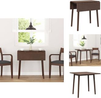 vidaXL Table à manger marron bois massif et caoutchouc - Table à Manger - Tables à Manger - Table De Salle à Manger - Table De Cuisine