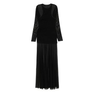 Federico Cina Sheer Layered Dress - - Dresses - Damen - Schwarzk - XS