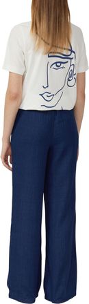 s.Oliver Indigo Dyed Wide-Leg-Hose mit Elastikbund