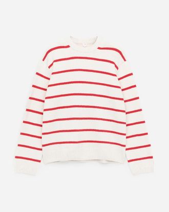 Arket Lockerer Pullover Aus Baumwollmischgewebe -Wei&szlig;