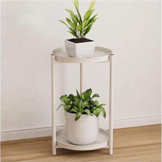 Generic Rund Pflanzenst&auml;nder Metall, 2 Etagen Blumenst&auml;nder Indoor Outdoor, Pflanzenregal F&uuml;r Balkon Garten Wohnzimmer,Multi Pflanzk&uuml;belhalter F&uuml;r Drau&szlig;en,bis