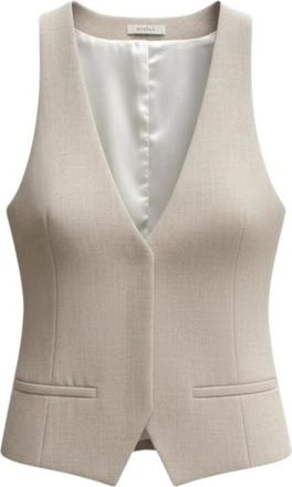 Gianni Lupo Femme, Vestes, Beige, Taille: 42 FR Gilet de c&eacute;r&eacute;monie