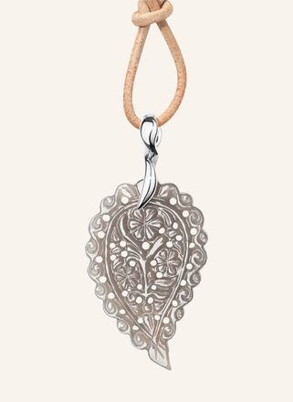 Tamara Comolli Tamara Comolli Anh&auml;nger Pendant India Medium Grey Chalcedony Aus 18 Karat Wei&szlig;gold Und Grauem Chalcedon silber