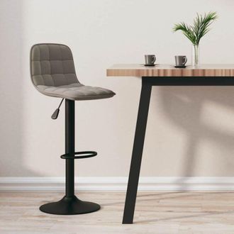 vidaXL Vidaxl - Tabouret de bar Gris clair Velours