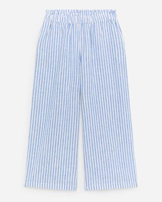 Arket Lockere Hose Aus Baumwolle Und Leinen -Blau