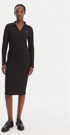 Calvin Klein Jeans Strickkleid LV047E202G Schwarz Slim Fit