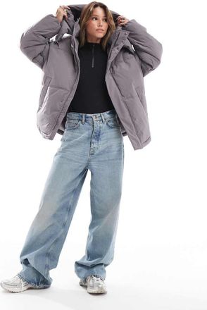 Stradivarius STR - Doudoune oversize - Gris ardoise