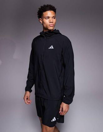 adidas adidas Running - Essentials - Jacke in Schwarz mit Kapuze