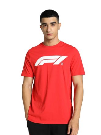 Puma Formel 1 Essentials Großes Logo Tshirt Herren - Rot - Größe: XXL