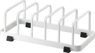 Yamazaki Tableware Yamazaki 7137 TOWER Geschirrst&auml;nder, wei&szlig;, Stahl, minimalistisch, 22 x 11 x 7 cm