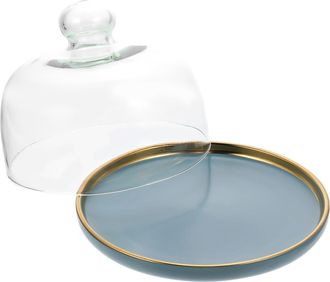 Cabilock 1 Satz Kuchenform Party Kuchenkuppel groß rechteckig runden klein lagercontainer vorratsbehälter glaskuppel anzuchtschalen ablage Süßwaren-Dessert-Dec