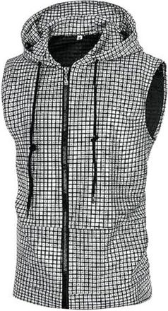 Generic DENGJIAMY D&eacute;bardeur &agrave; capuche &agrave; paillettes pour homme tendance Discoth&egrave;que Rave Tenues Chemise Fasion V&ecirc;tements Hommes D&eacute;contract&eacute; Zip Up T-shirts san