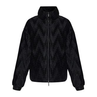 Emporio Armani Daunenjacke mit Samt-Finish - - Jackets - Damen - Schwarzk - M