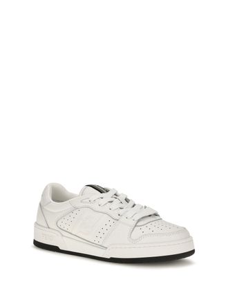 Fendi Womens Match Canvas And Suede Sneakers Uwhit+white Marr.chi