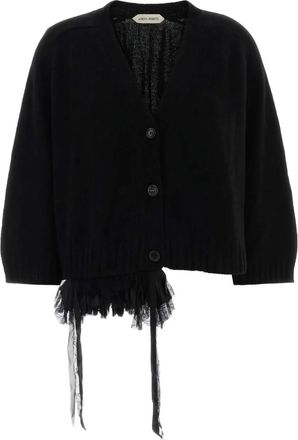 Alberta Ferretti Cardigan mit Rüschen - Schwarz