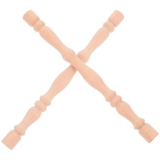 BESPORTBLE BAZEITFLOW 2 St&uuml;ck Teiliges aus Massiven Holz r&ouml;mers&auml;ulen Elegante Baluster spindeln f&uuml;r Treppen M&ouml;beldekoration Glatt Geschliffen und Lackiert Klassi