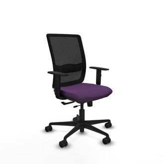 Piqueras y Crespo Haches Computerstuhl mit 1D-Armen, h&ouml;henverstellbare Lendenwirbelst&uuml;tze, ausgestattet mit Syncro/Traslack und eingespritztem Schaum. Mit Rollen von 65