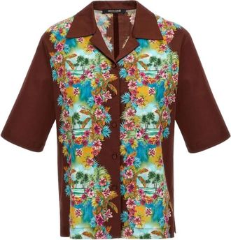 Roberto Cavalli Hawaii Print Kurzarmhemd - - Blouses & Shirts - Damen - Mehrfarbig - L