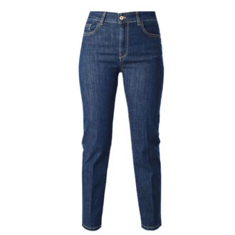 Kocca Dunkle Denim-Hose mit hervorgehobenen N&auml;hten - - Jeans - Damen - Blau - W25