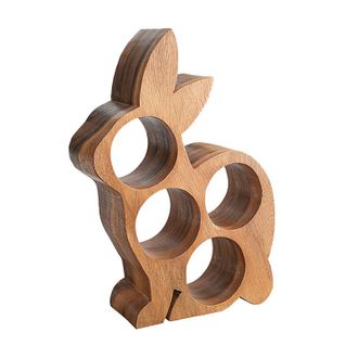 Generic Hasenf&ouml;rmiger Weinflaschenhalter, Weinregal aus Holz, Kreatives Design, Sch&ouml;n und Langlebig, Keine Montage Erforderlich, f&uuml;r Wohnzimmer, K&uuml;che, Bar